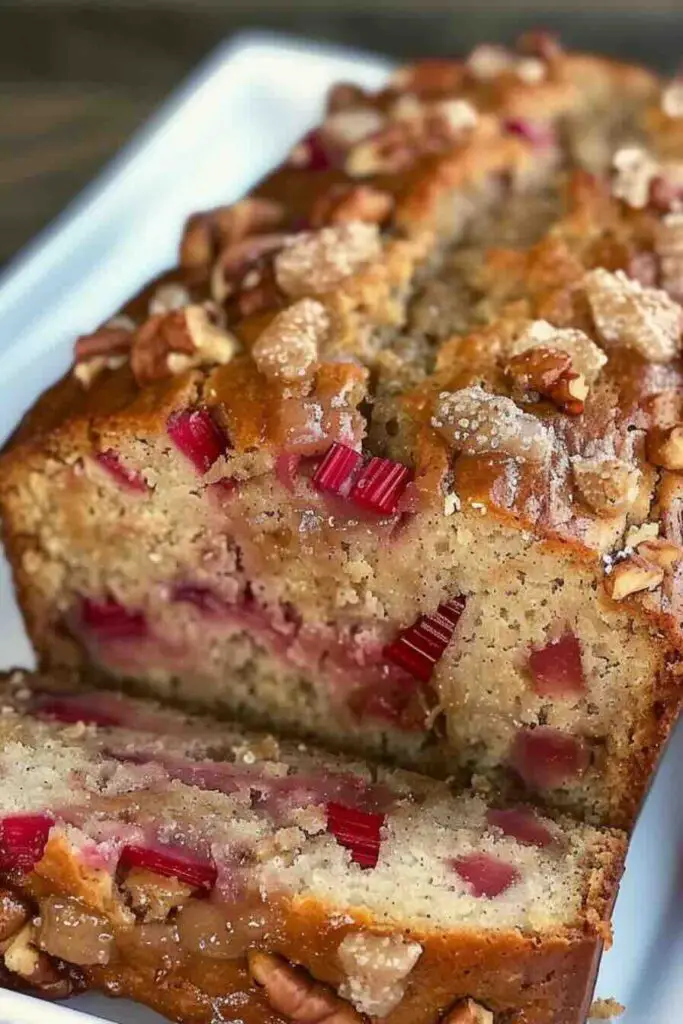 Cinnamon Rhubarb Bread Recipe - aryarecipes.com