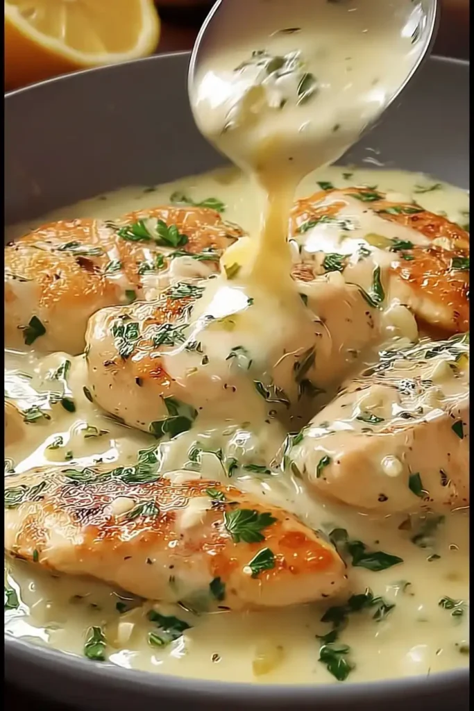 Garlic Cream Chicken Fillets - aryarecipes.com