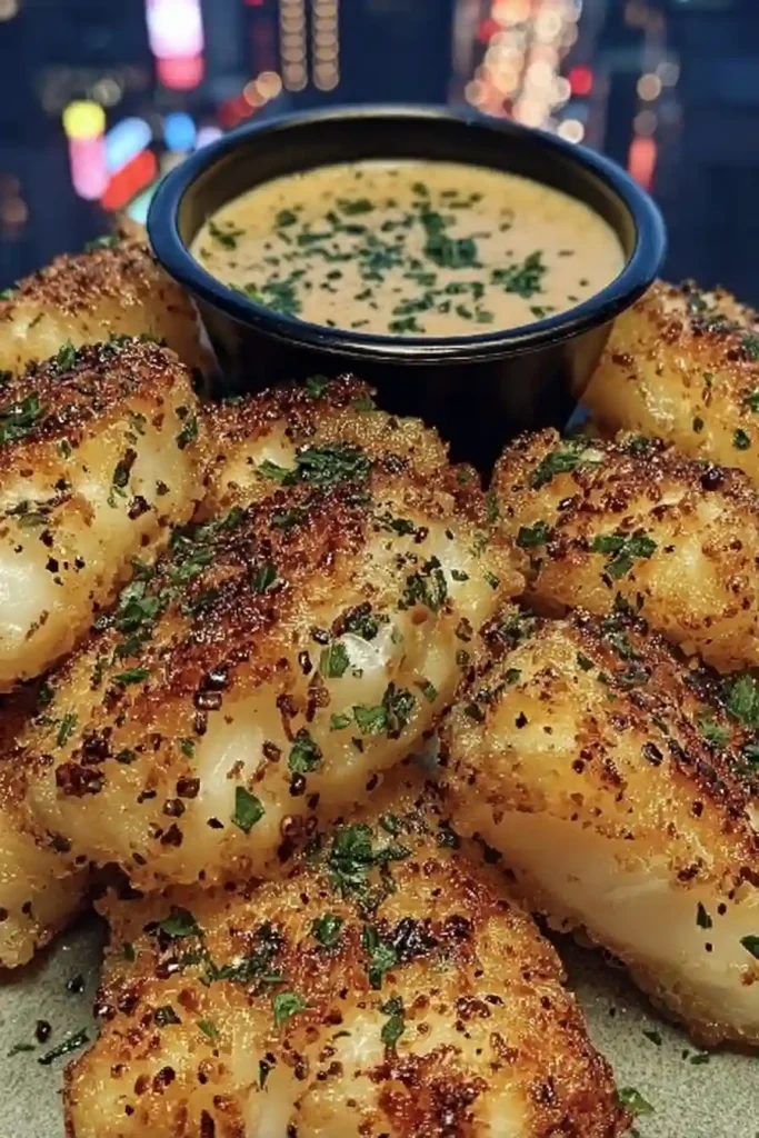 Crispy Garlic Cod Bites - aryarecipes.com