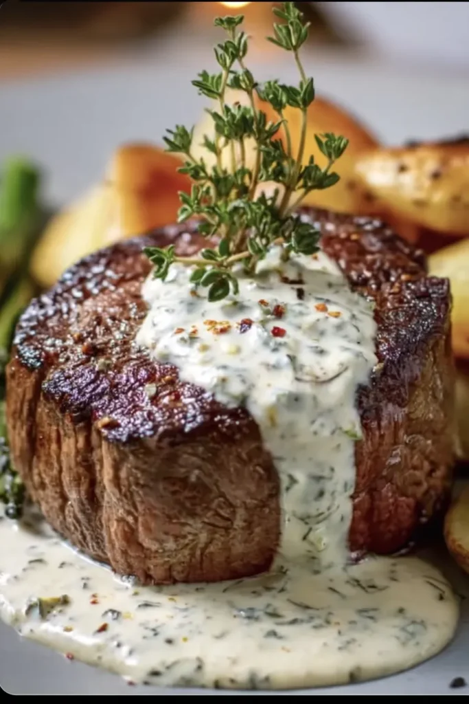 Filet Mignon with Creamy Boursin Sauce - aryarecipes.com