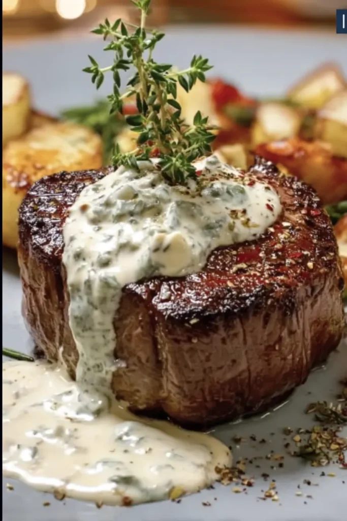 Filet Mignon with Creamy Boursin Sauce - aryarecipes.com