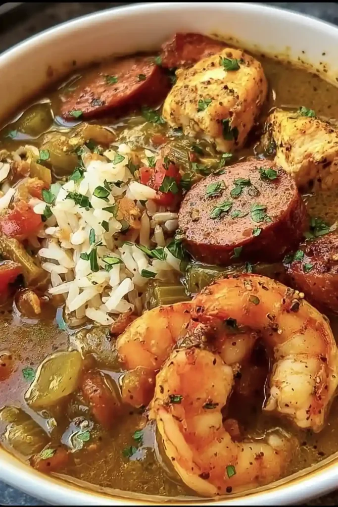 Instant Pot Louisiana Gumbo with Chicken and Shrimp - aryarecipes.com