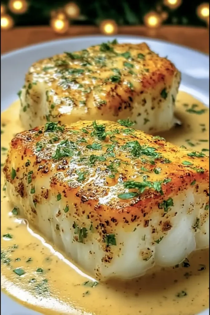 Baked Cod with Parmesan Cream Sauce - aryarecipes.com