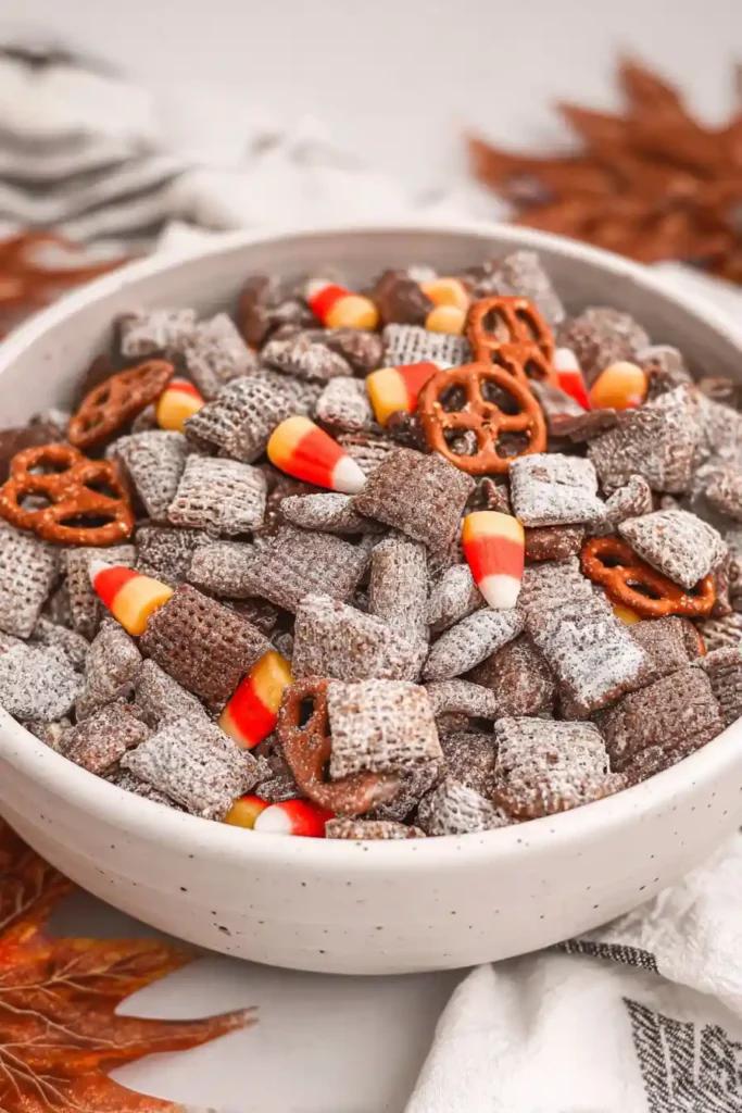 Fall Harvest Muddy Buddies - aryarecipes.com